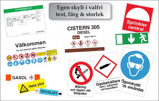 Skyltar och dekaler med snabb leverans - Nordisk Rörmärkning